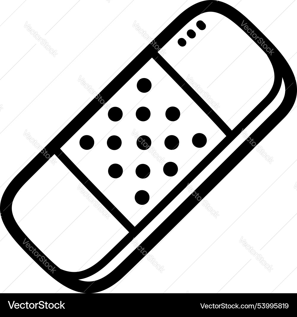 Adhesive bandage - health and medicine icons Vector Image