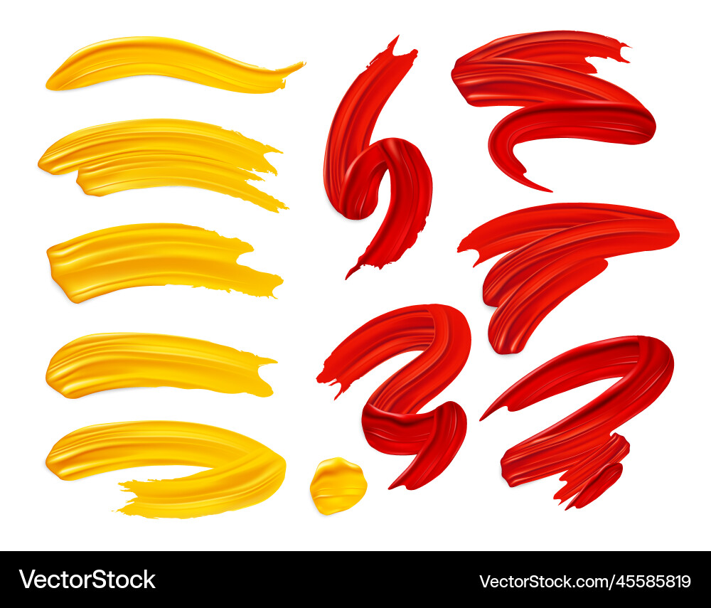 Brush stroke shapes set Royalty Free Vector Image