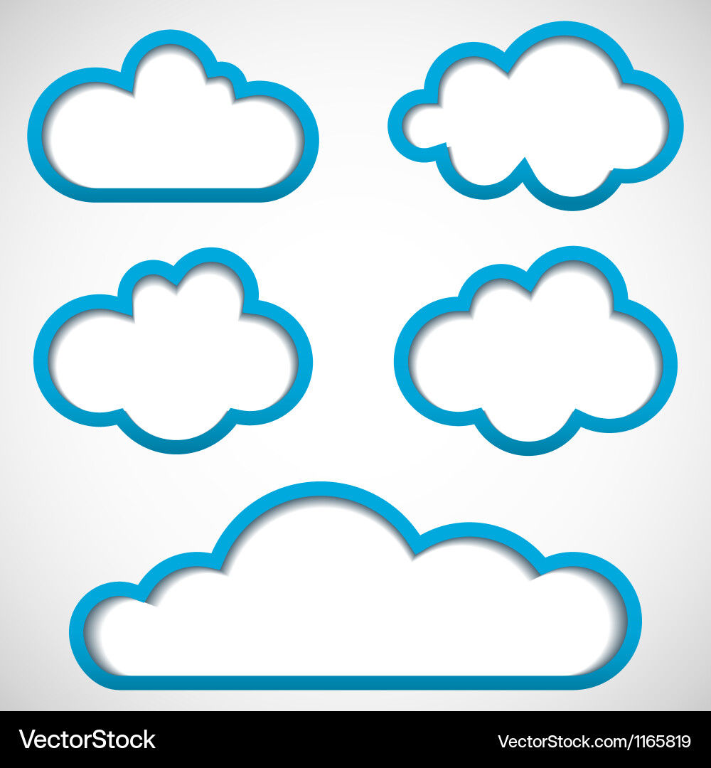 Clouds frames Royalty Free Vector Image - VectorStock