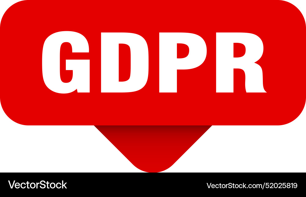 Gdpr sticker sign on transparent background Vector Image