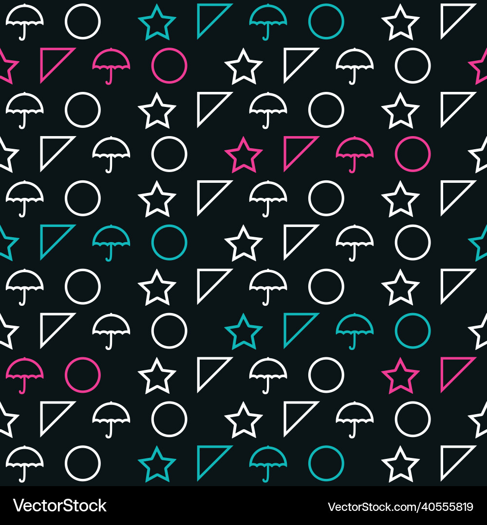 Geometric background circle triangle star Vector Image