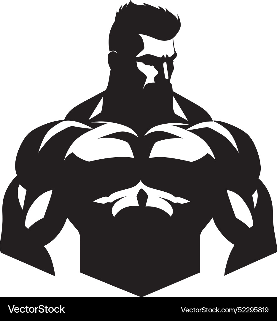 Monochrome mastery ebony muscle edition impact Vector Image