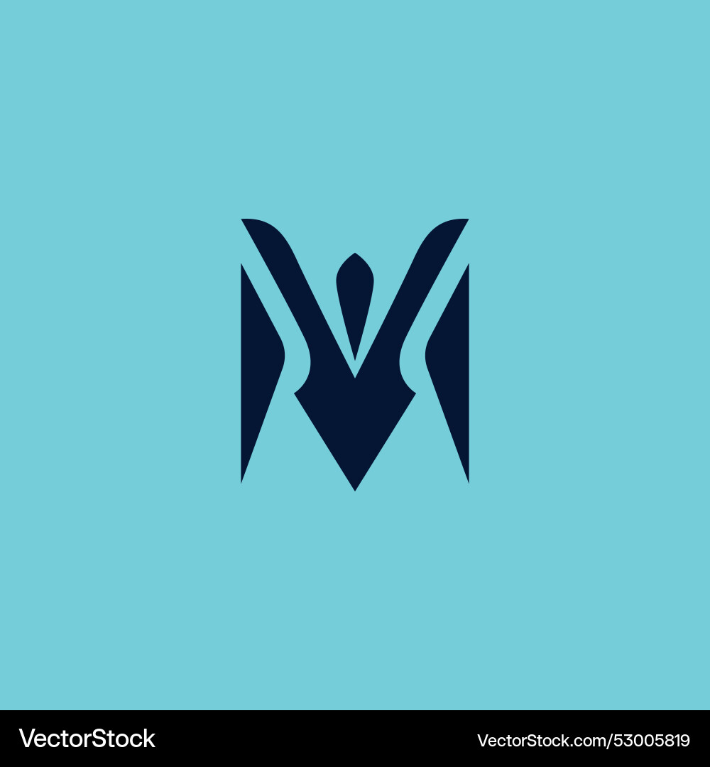 Vm logo letter mv icon design Royalty Free Vector Image