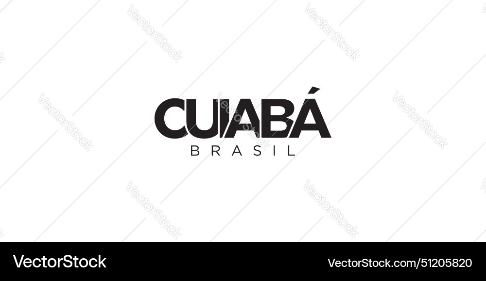 Cuiaba in the brasil emblem design features Vector Image