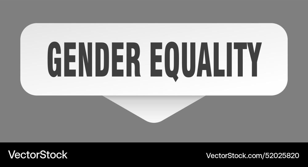 Gender equality sticker sign Royalty Free Vector Image