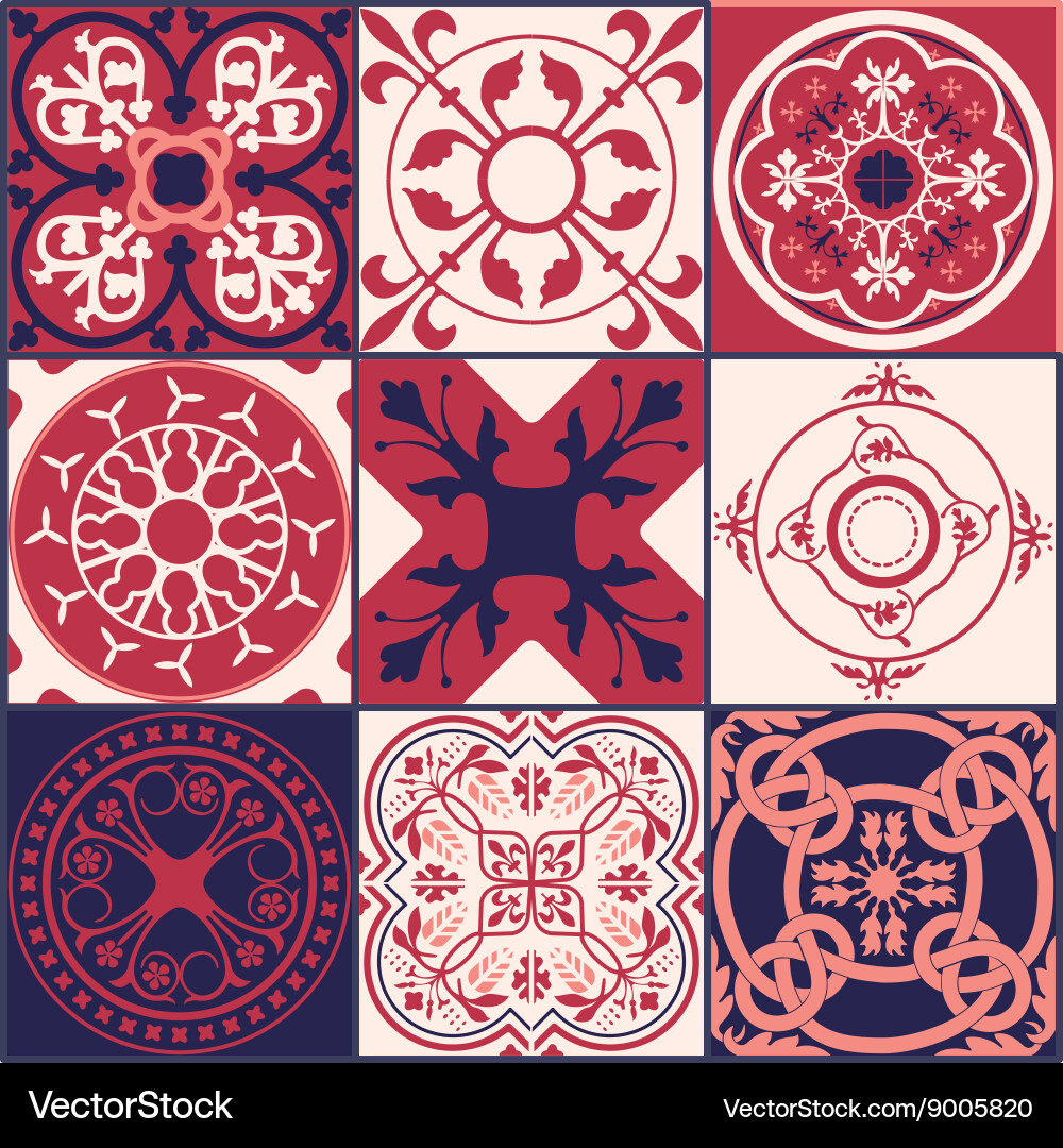 Moroccan tiles pattern Royalty Free Vector Image