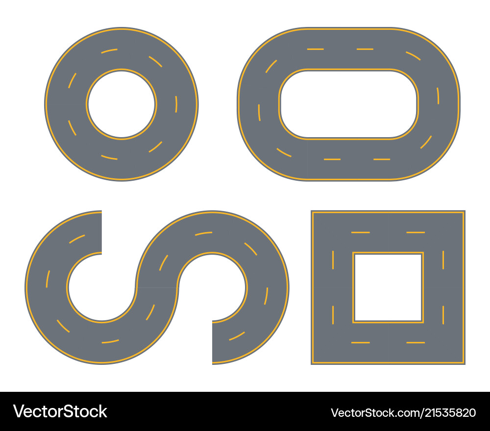 Road asphalt straight seamless Royalty Free Vector Image