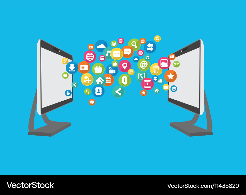 Social media and networking Royalty Free Vector Image