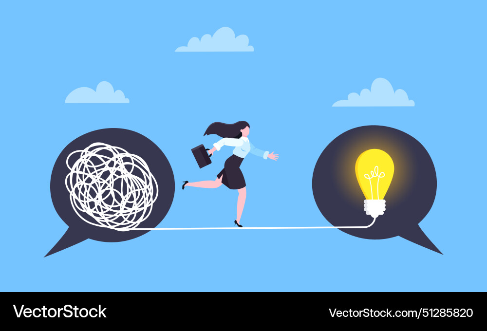 Understanding problem solution simplify challenge Vector Image