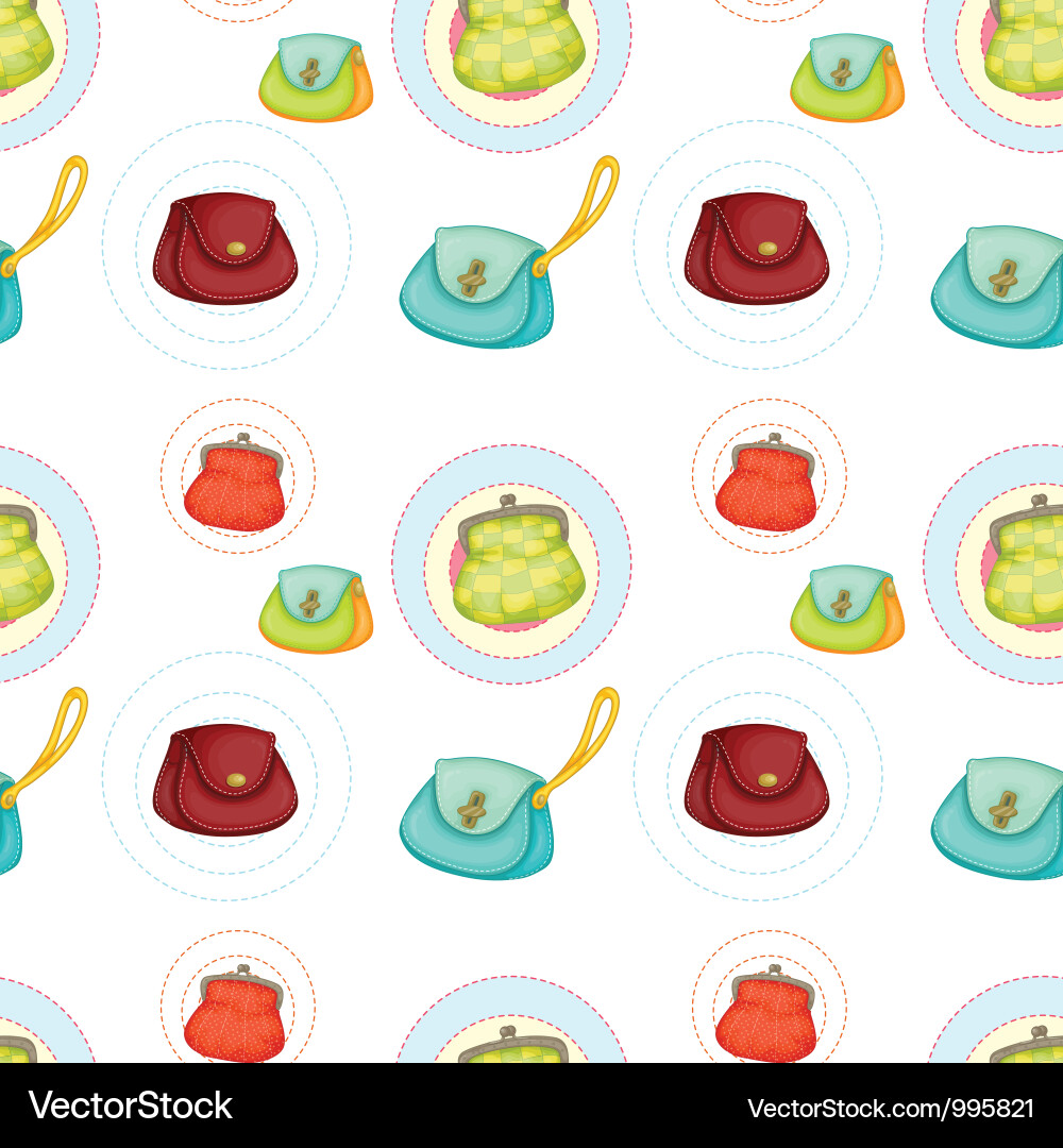 Bags and purses wallpaper Royalty Free Vector Image