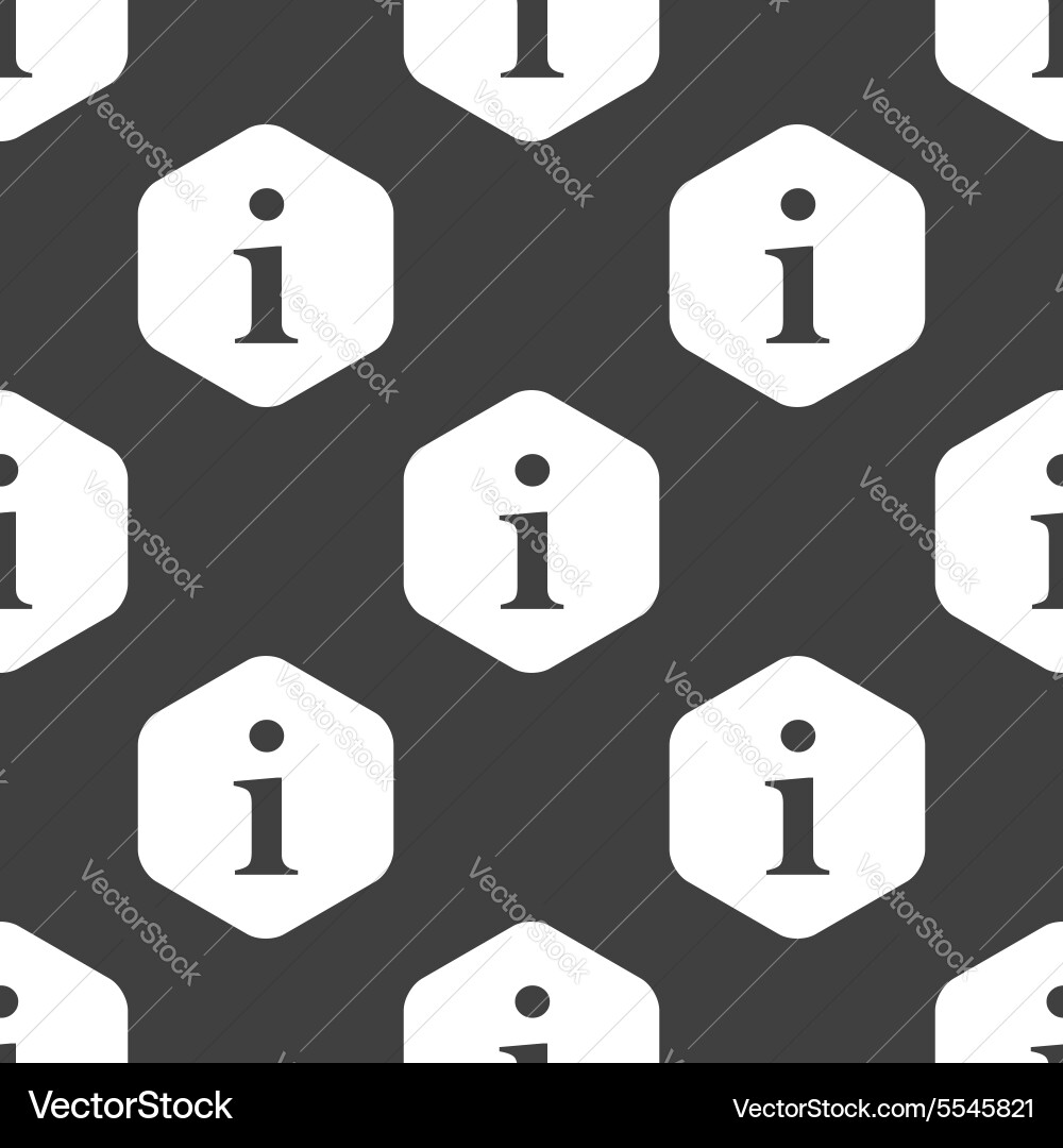 Black hexagon information pattern Royalty Free Vector Image