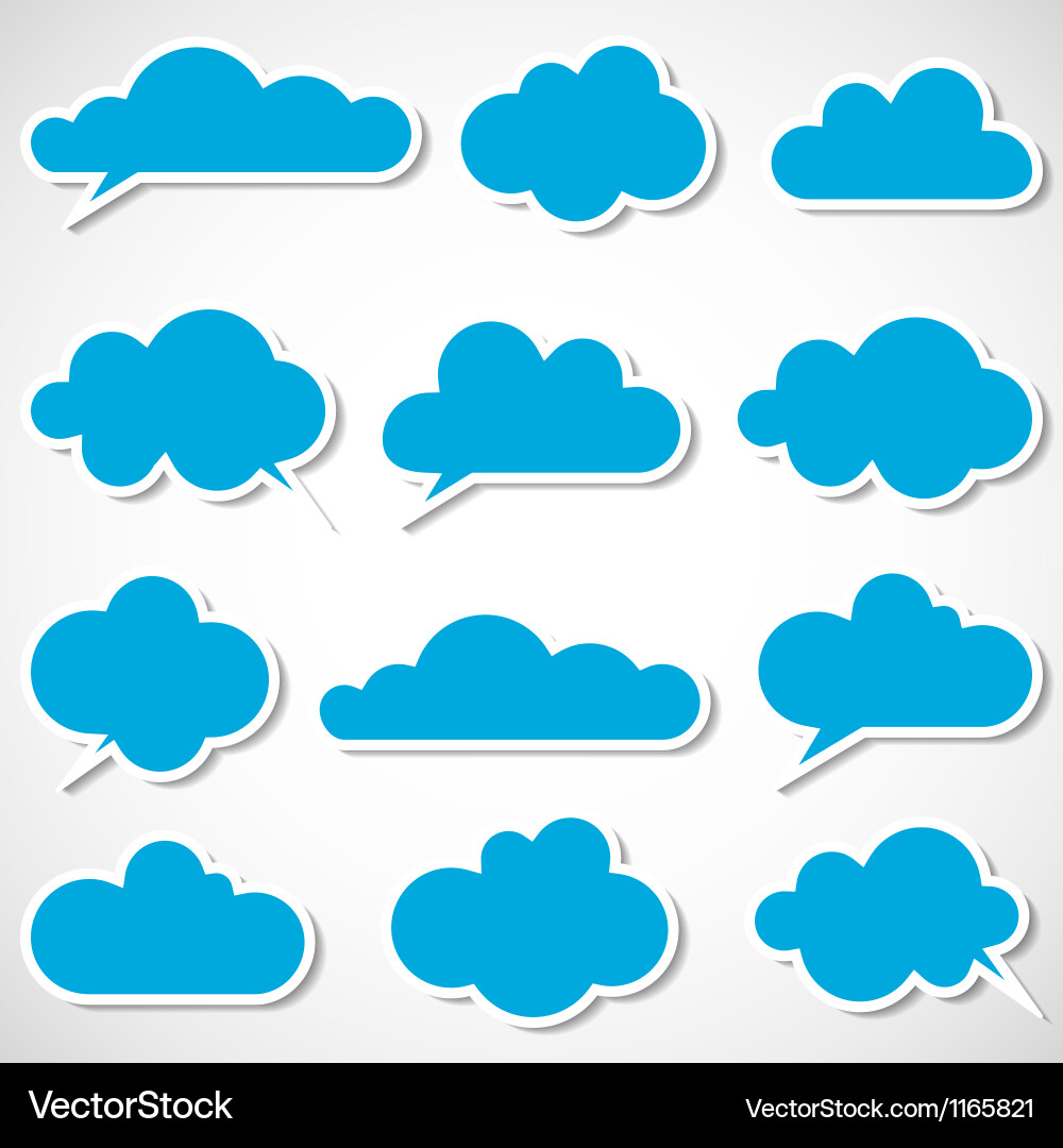 Clouds frames Royalty Free Vector Image - VectorStock