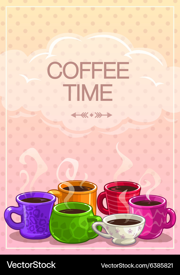 Coffee time banner Royalty Free Vector Image - VectorStock