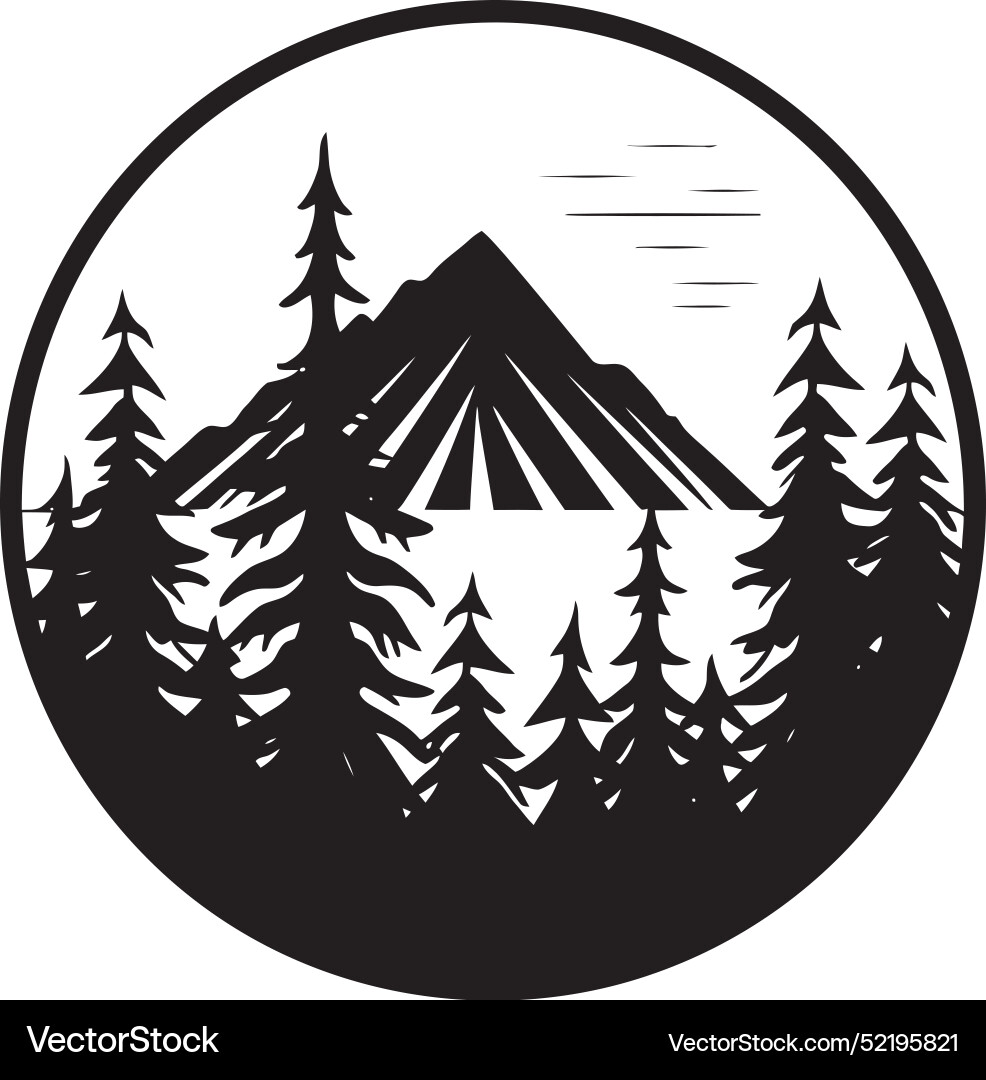 Forest trails hiking the great outdoors Royalty Free Vector