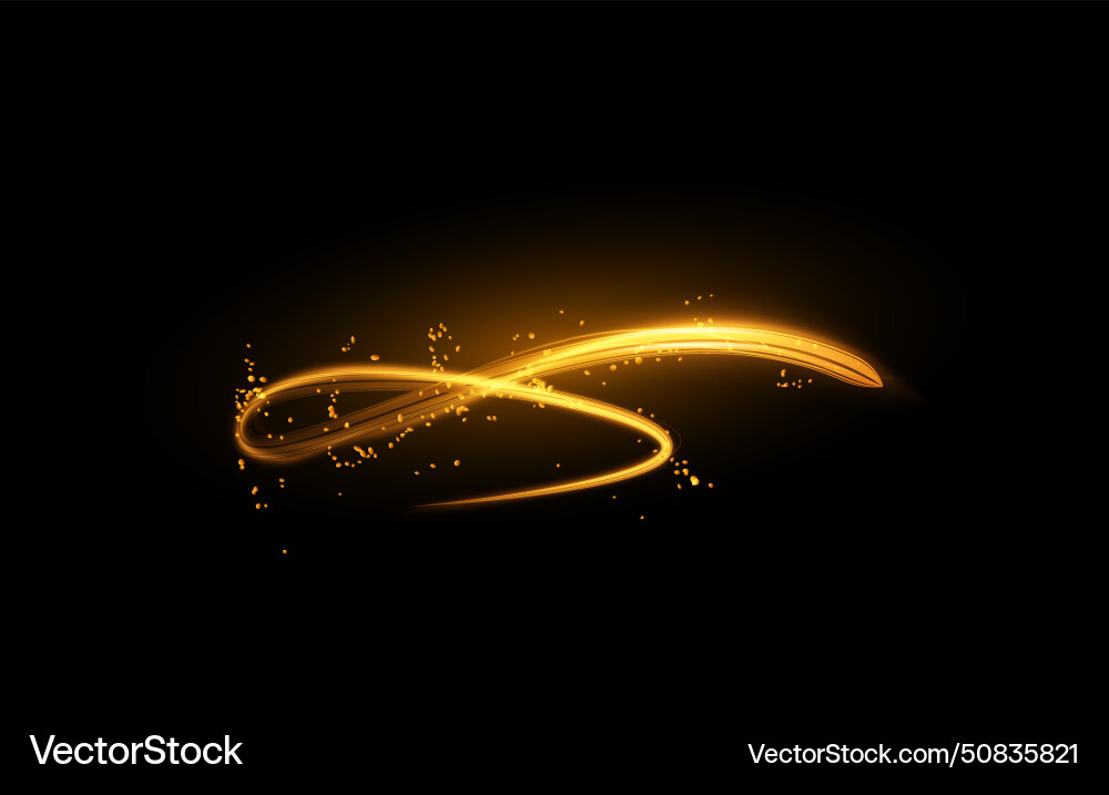 Glowing magic orange swirl game effect Royalty Free Vector