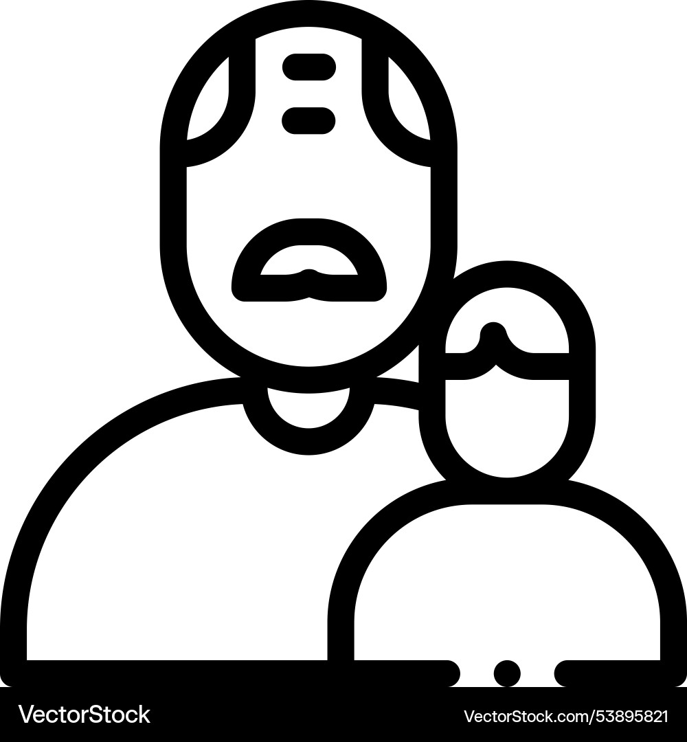 Grandfather icon thin linear style design Vector Image