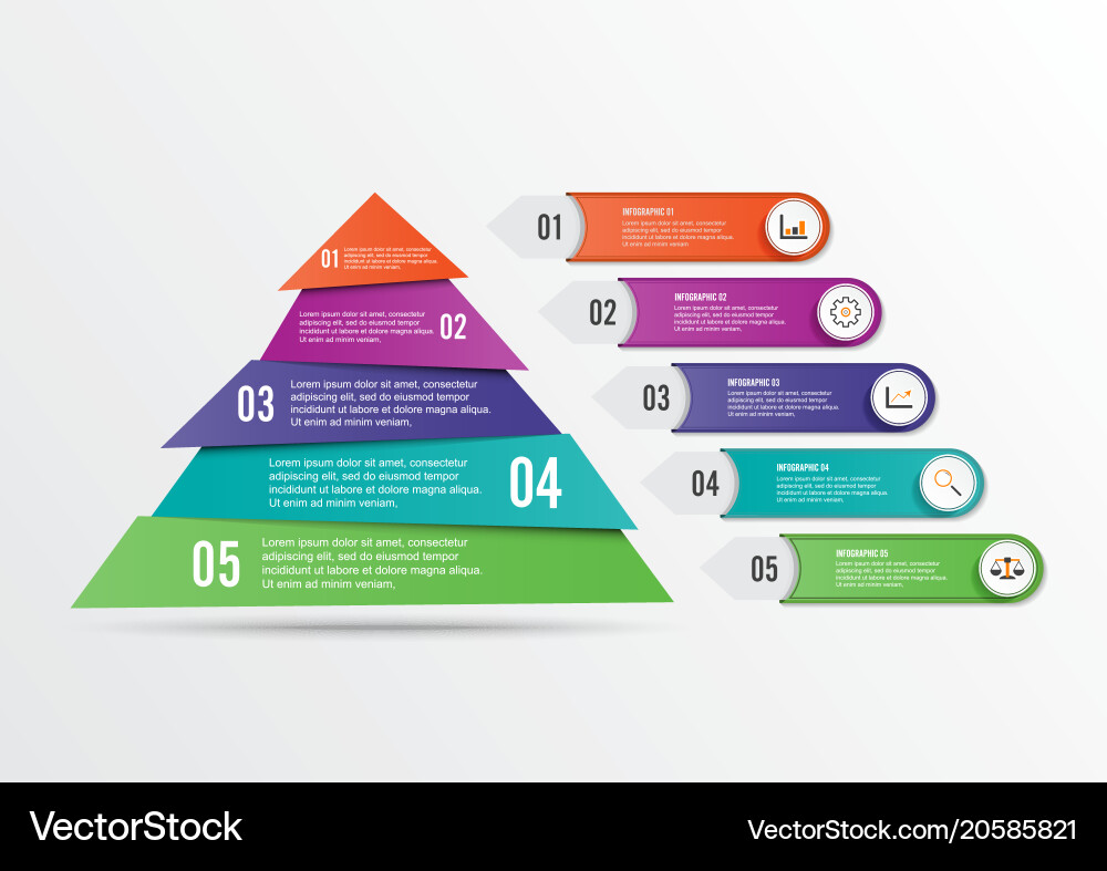 Moderne Infografik Pyramide Vorlage Lizenzfreier Vektor