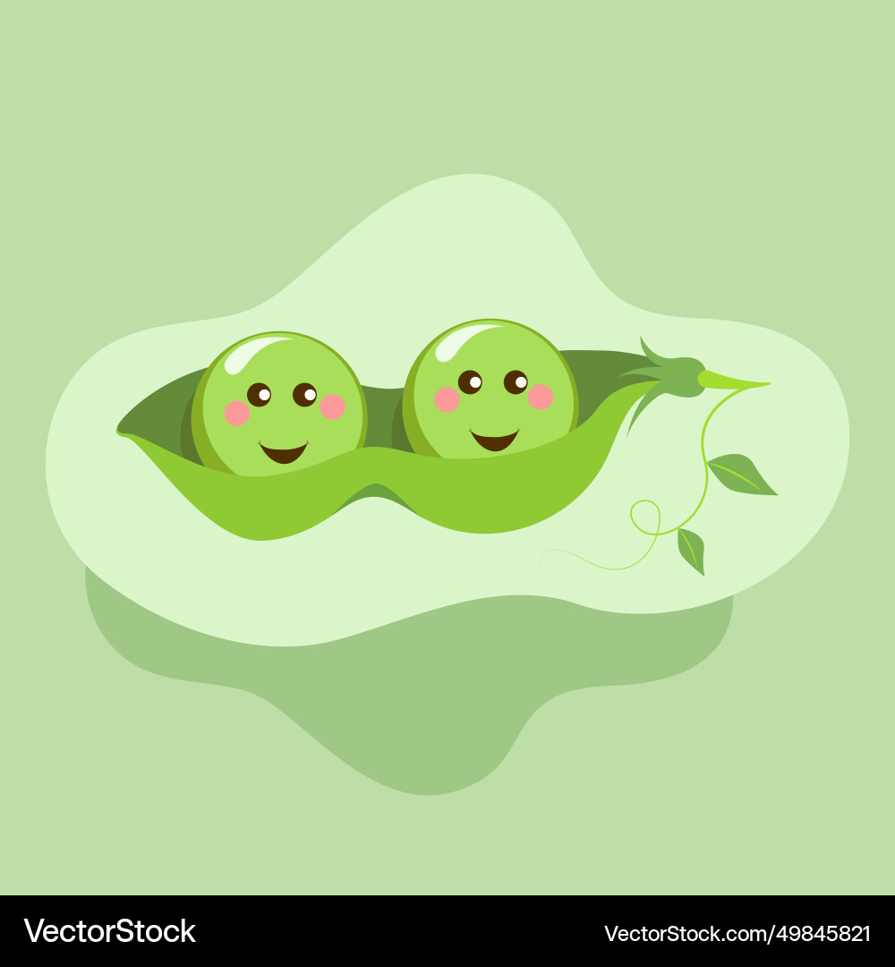 Two peas in a pod Royalty Free Vector Image - VectorStock