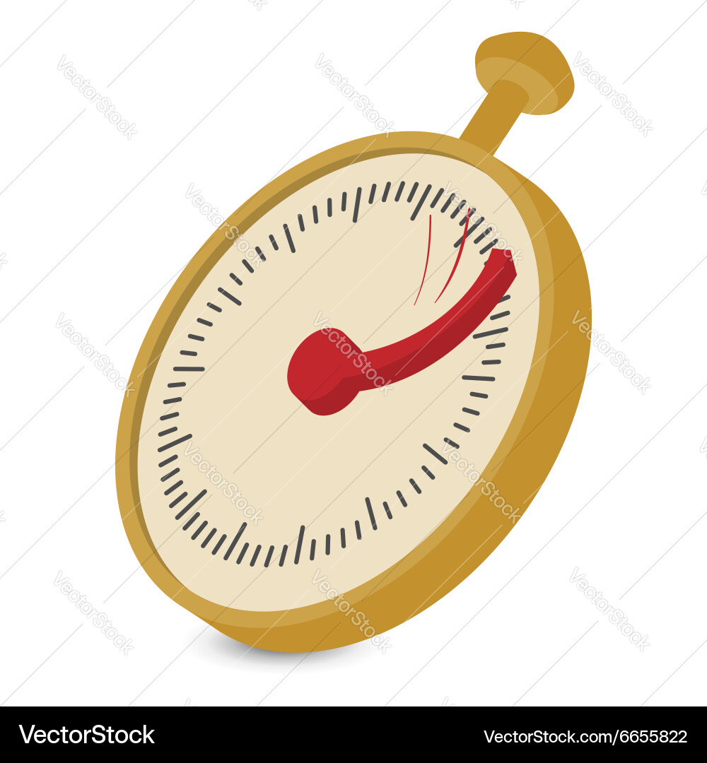 Analog stopwatch cartoon Royalty Free Vector Image