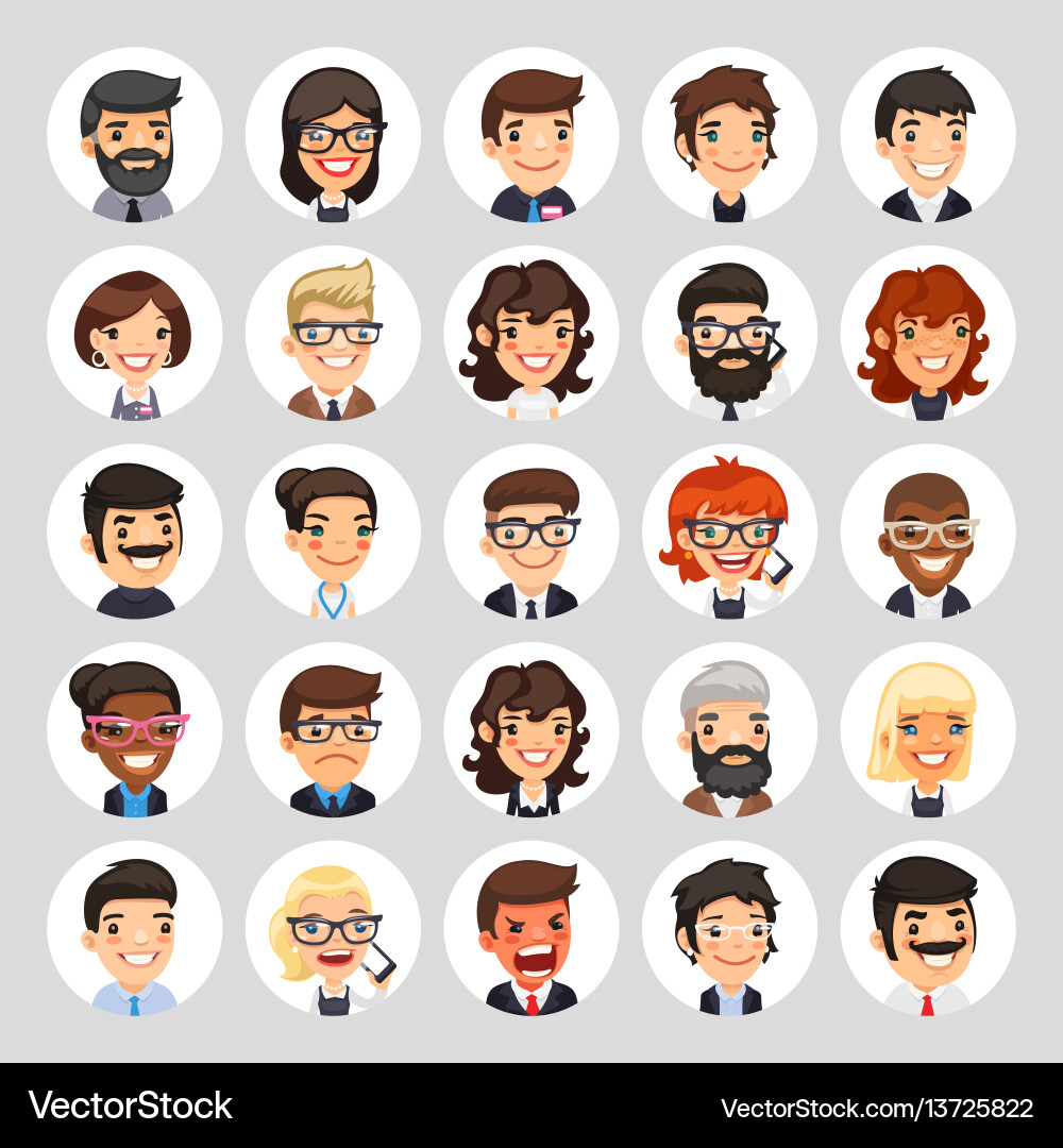 Round Avatar Vector Images (over 19,000)