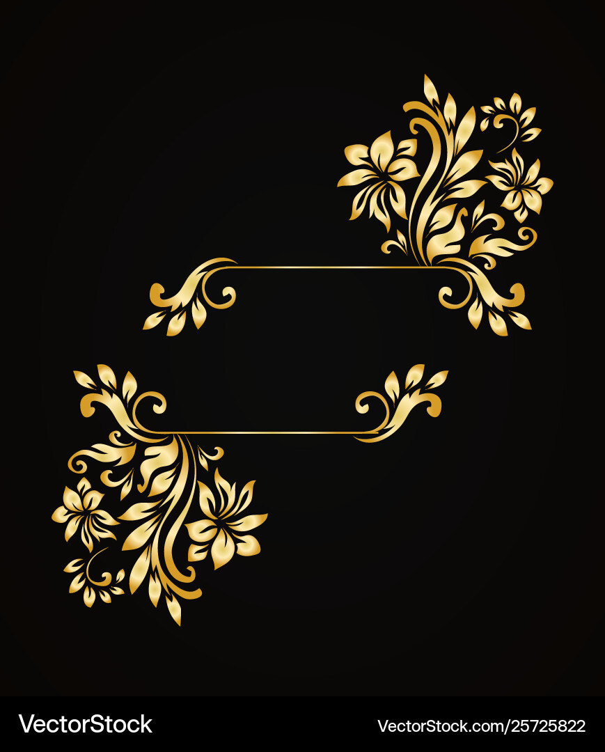 Golden luxury style calligraphic design Royalty Free Vector