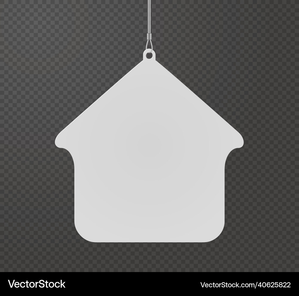 House shaped dangler hanging from ceiling Vector Image