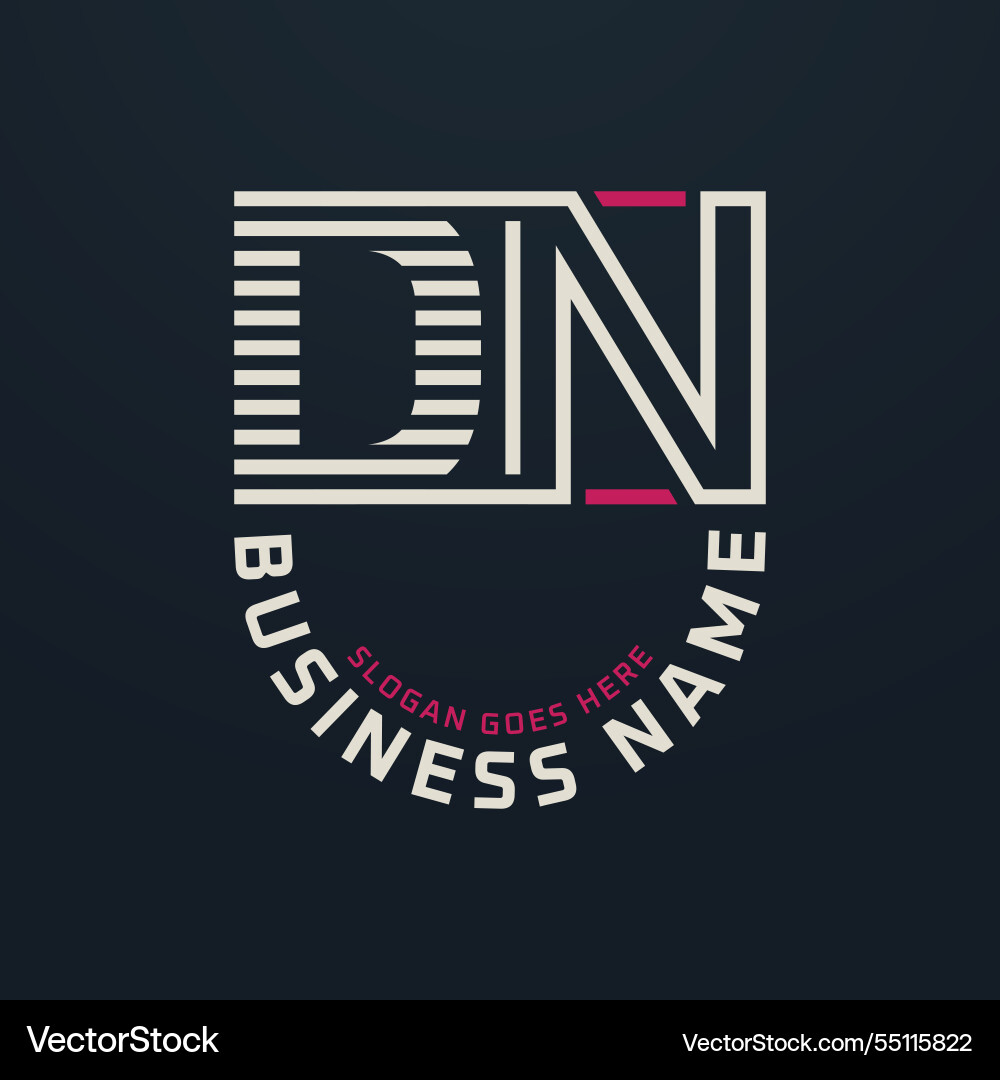 Letter dn premium logo design modern business Vector Image