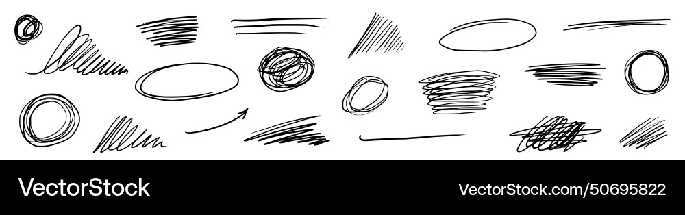 Scratch pen line scribble pencil Royalty Free Vector Image