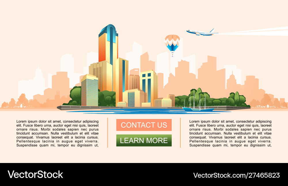 Abstract city banner Royalty Free Vector Image