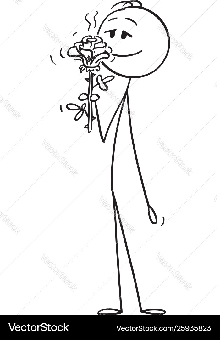 Cartoon Man Smelling One Man Smelling Another Man On Transit High Res