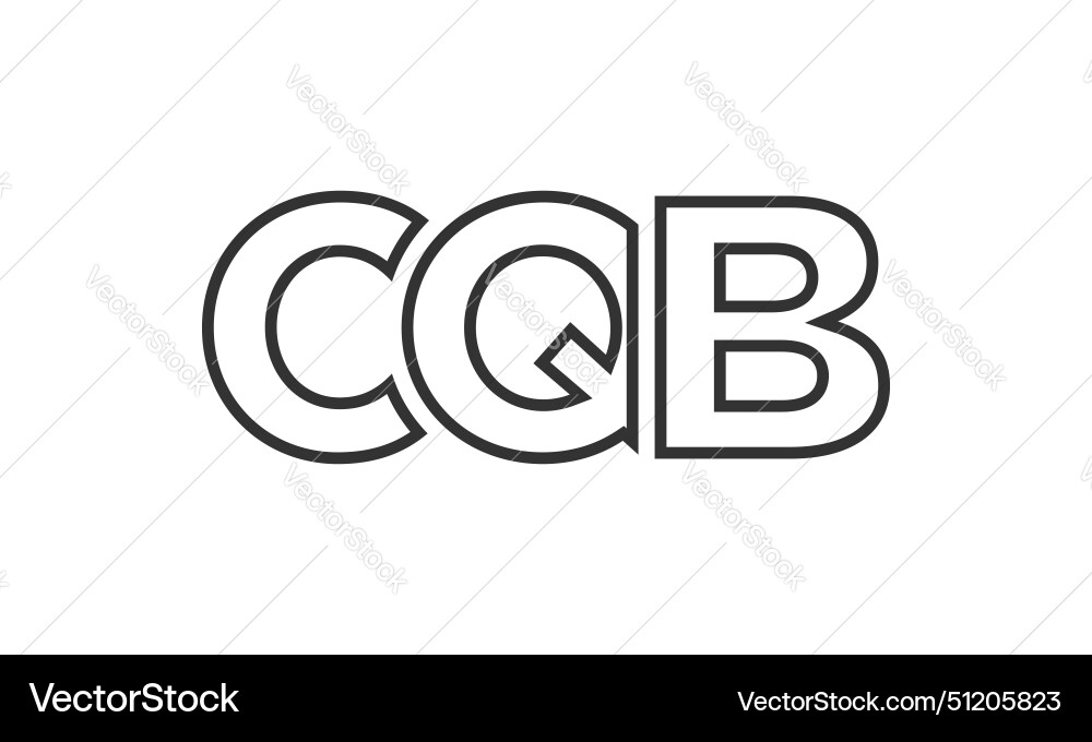 Cqb logo design template with strong and modern Vector Image