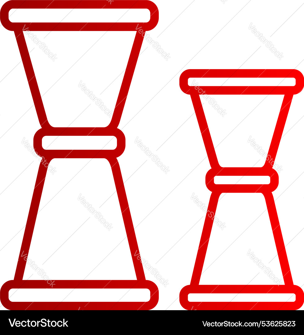 Jigger line gradient icon Royalty Free Vector Image