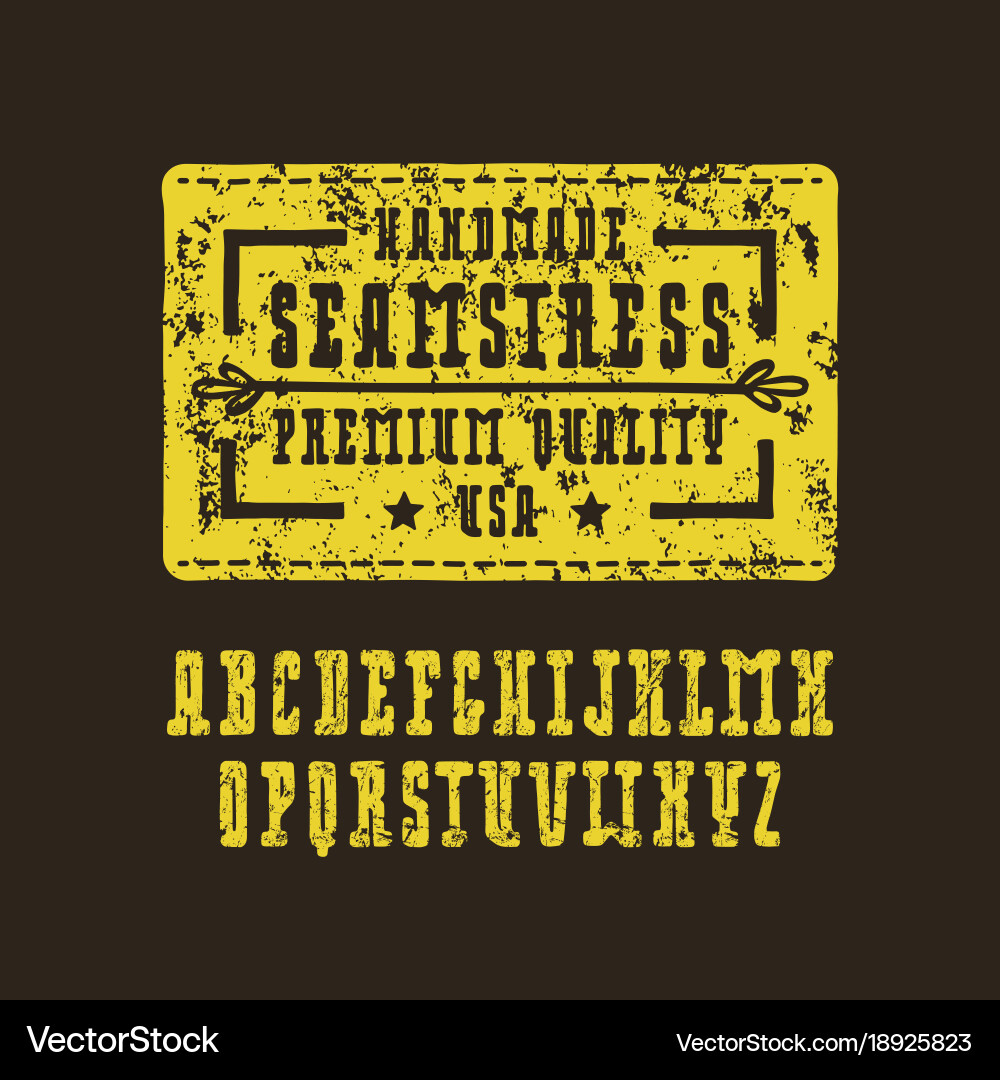 Serif font with rounded corners Royalty Free Vector Image