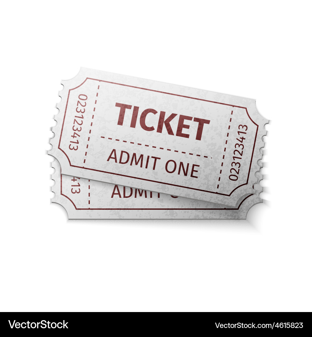 Two tickets Royalty Free Vector Image - VectorStock