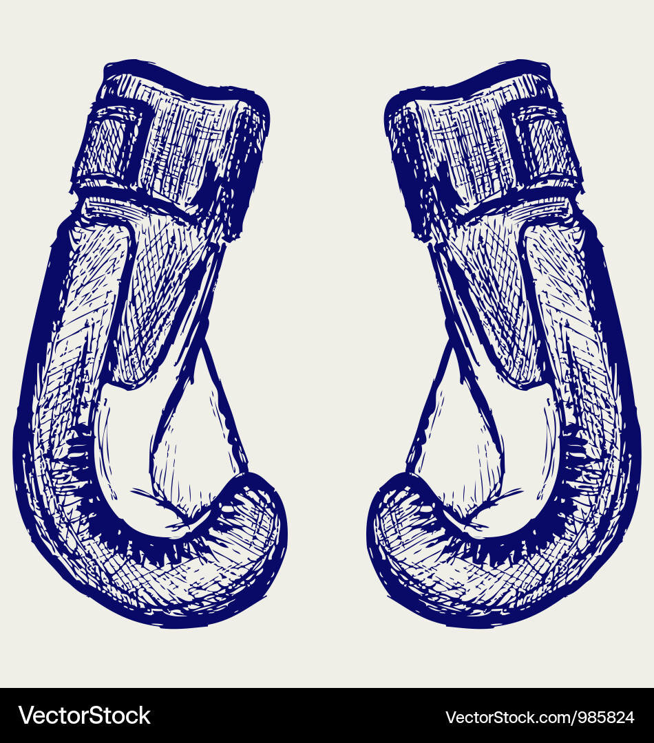 Boxhandschuhe Lizenzfreies Vektorbild - VectorStock