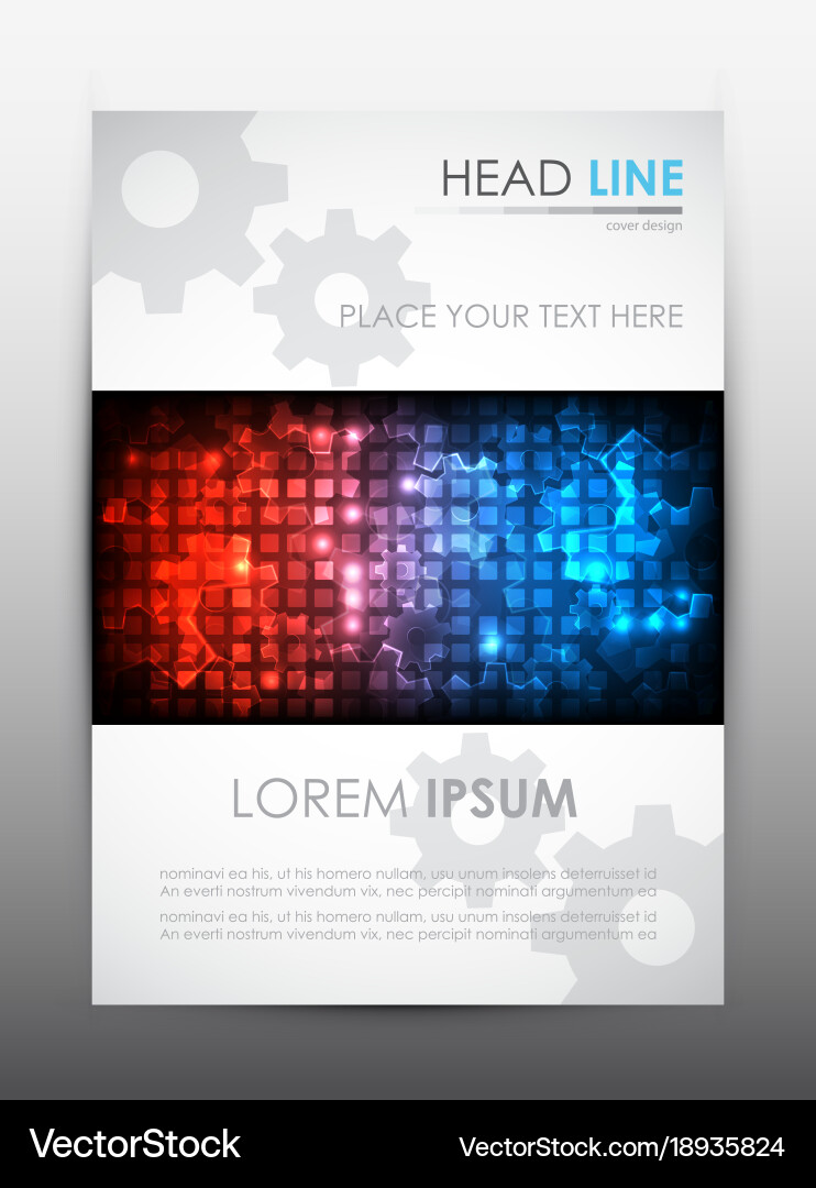 Brochure design template cover presentation Vector Image