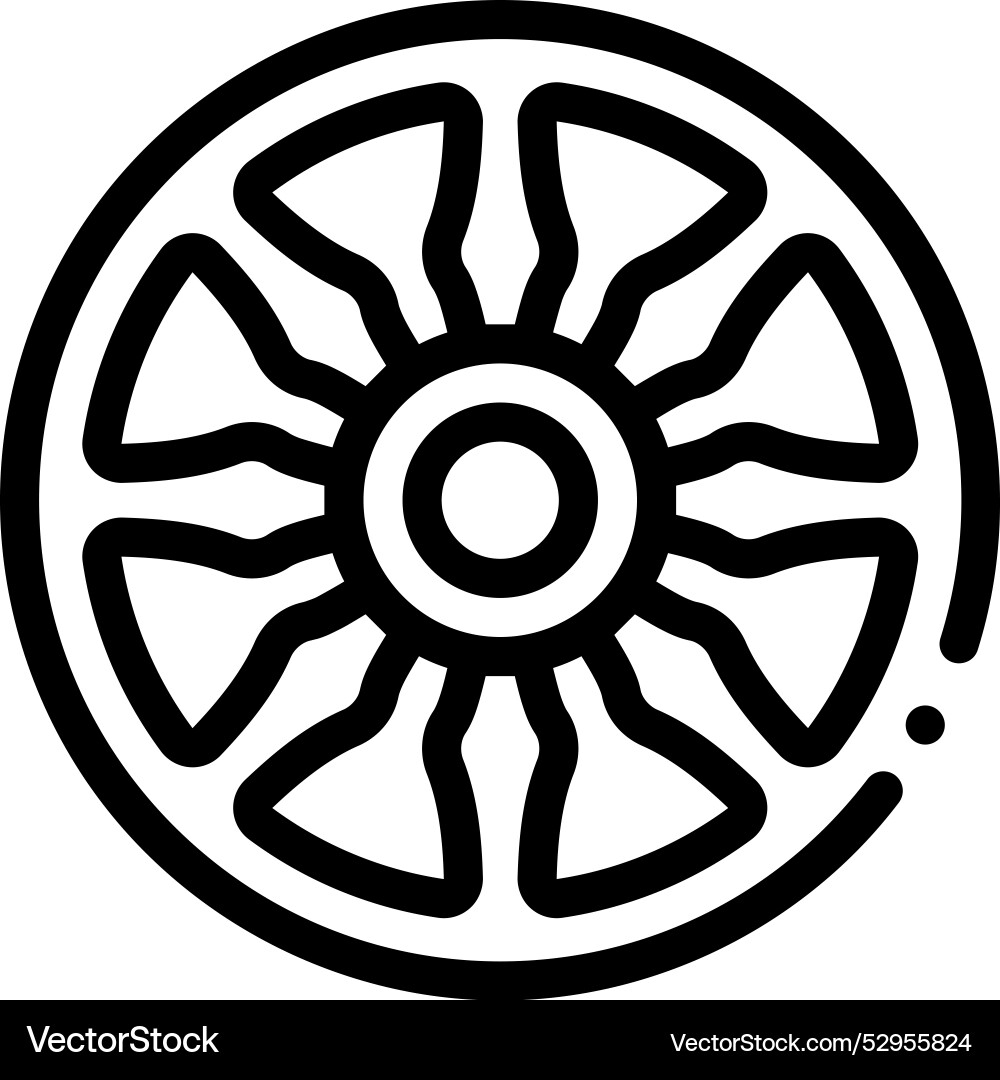 Dharma icon thin linear style design isolated Vector Image