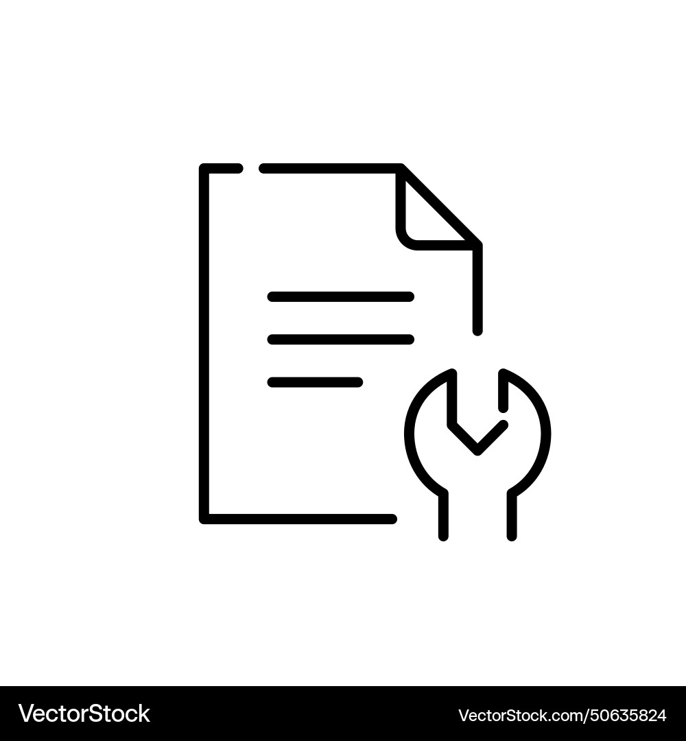 Digital file engineering toolkit symbol Royalty Free Vector