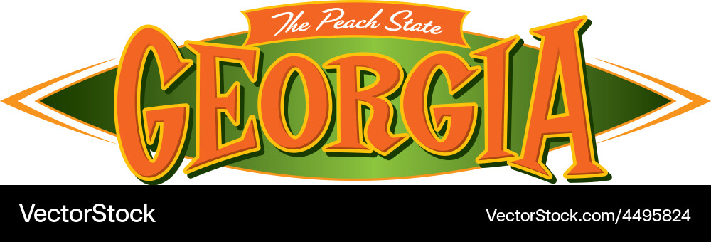 Georgia the peach state Royalty Free Vector Image