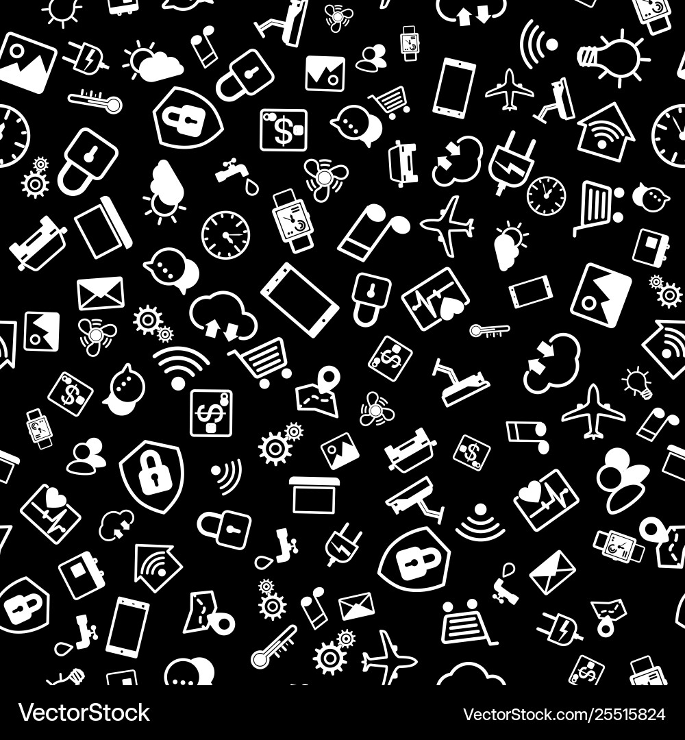 IoT Smart City Icons Royalty Free Vector Image