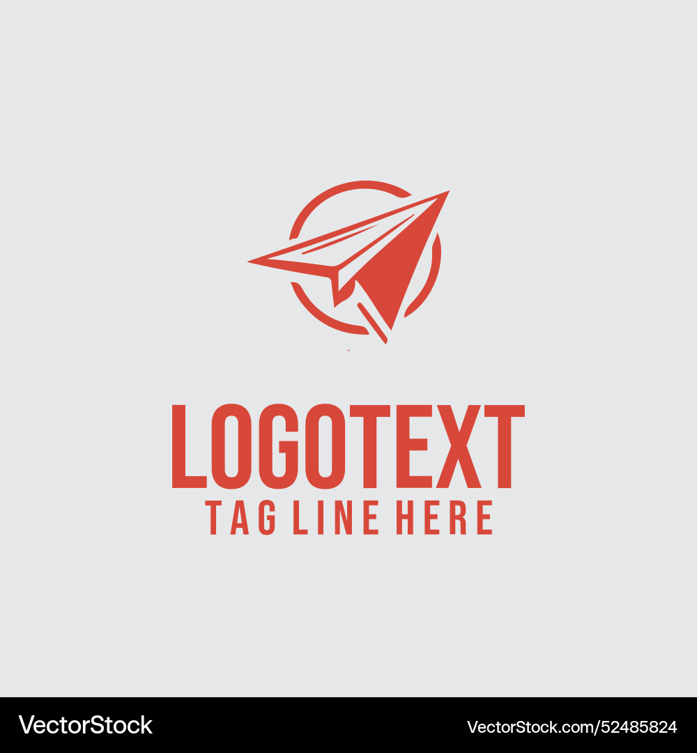 Paper plane logo Royalty Free Vector Image - VectorStock