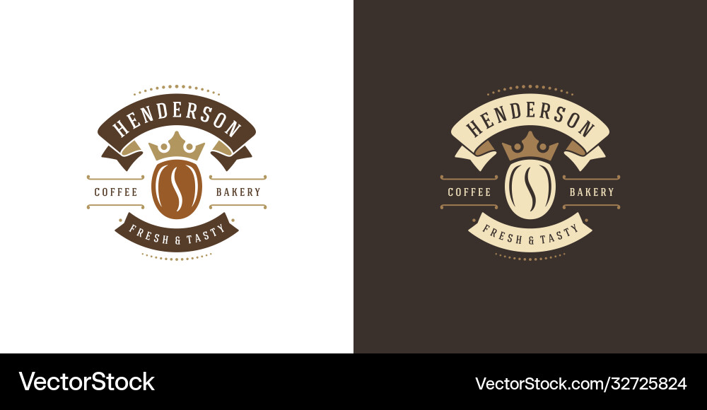 Retro Coffee Shop Logo Royalty Free Vector Image