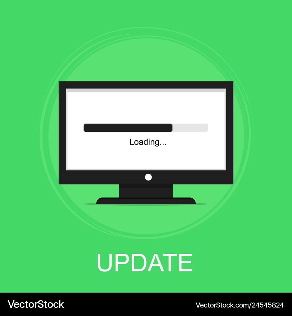 System update Royalty Free Vector Image - VectorStock