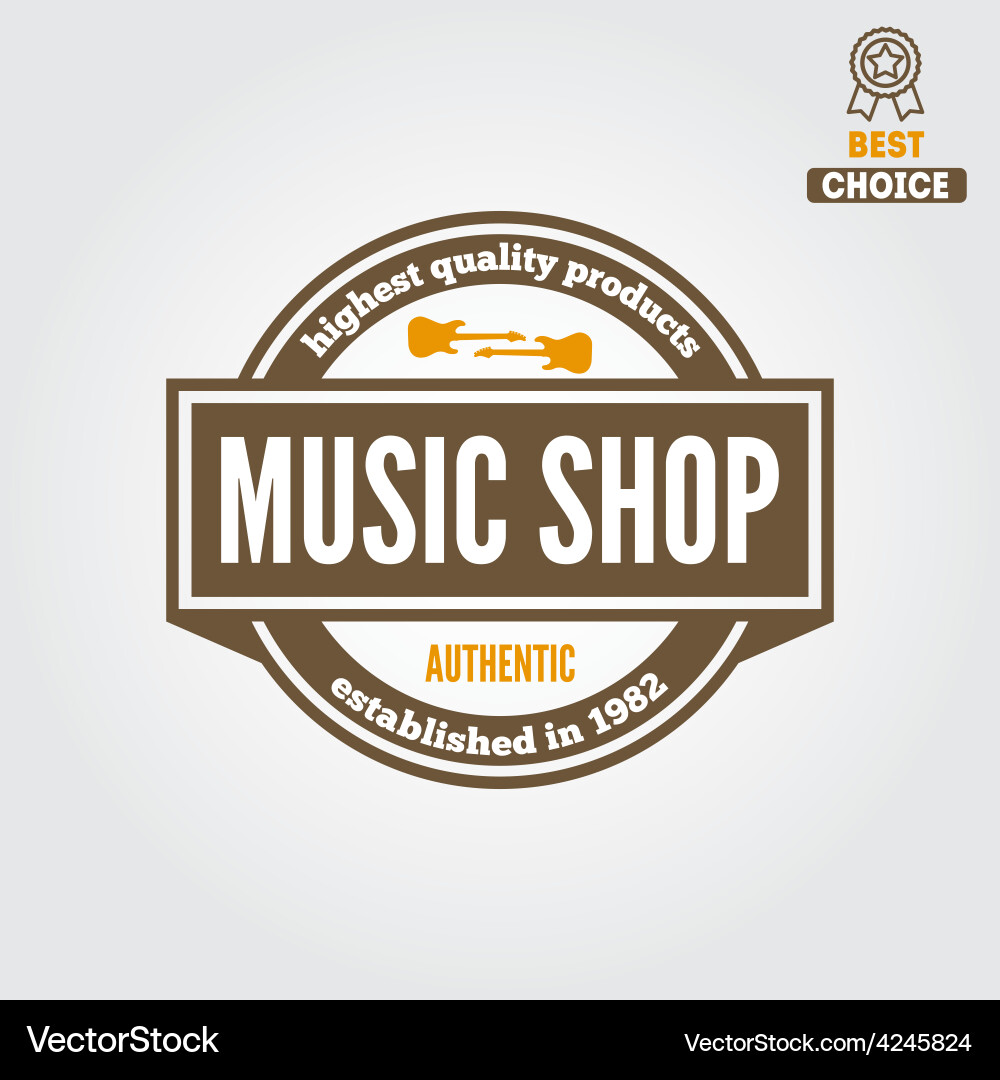 Vintage Music Logo Elements Royalty Free Vector Image