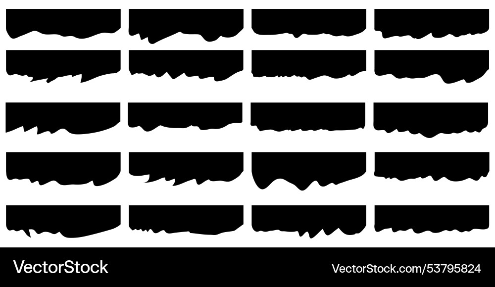 Wavy border shape and header for website divider Vector Image