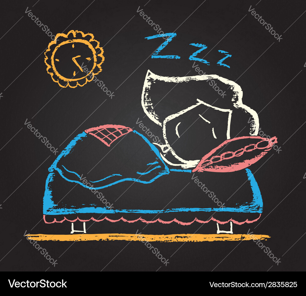 Chalked character Royalty Free Vector Image - VectorStock