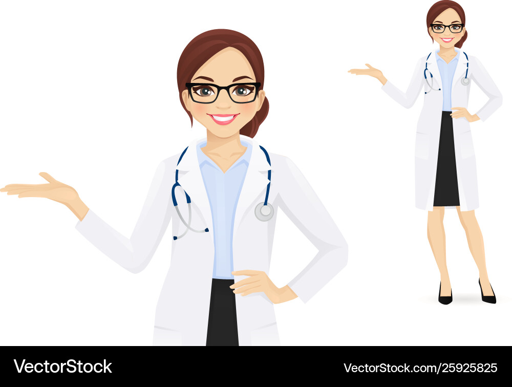 Female doctor Royalty Free Vector Image - VectorStock