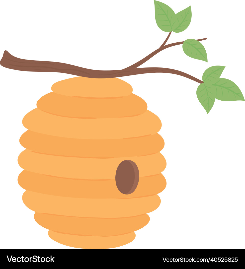 Hive in branch Royalty Free Vector Image - VectorStock