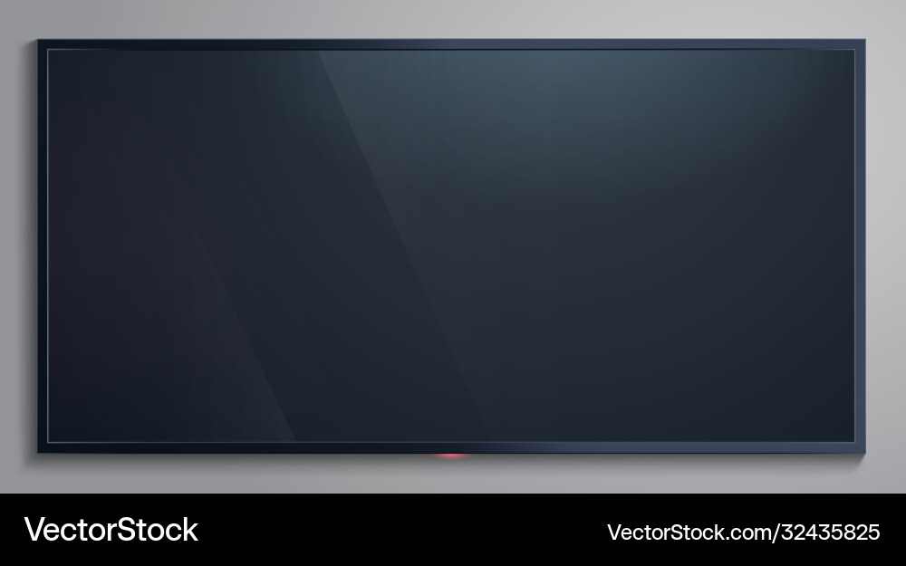 Realistic Blank TV Screen Display Royalty Free Vector Image