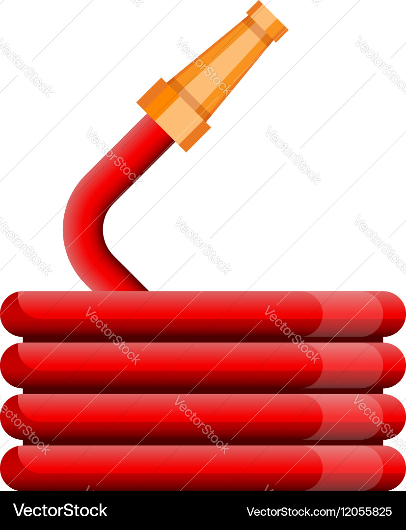 Red fire hose reel icon Royalty Free Vector Image